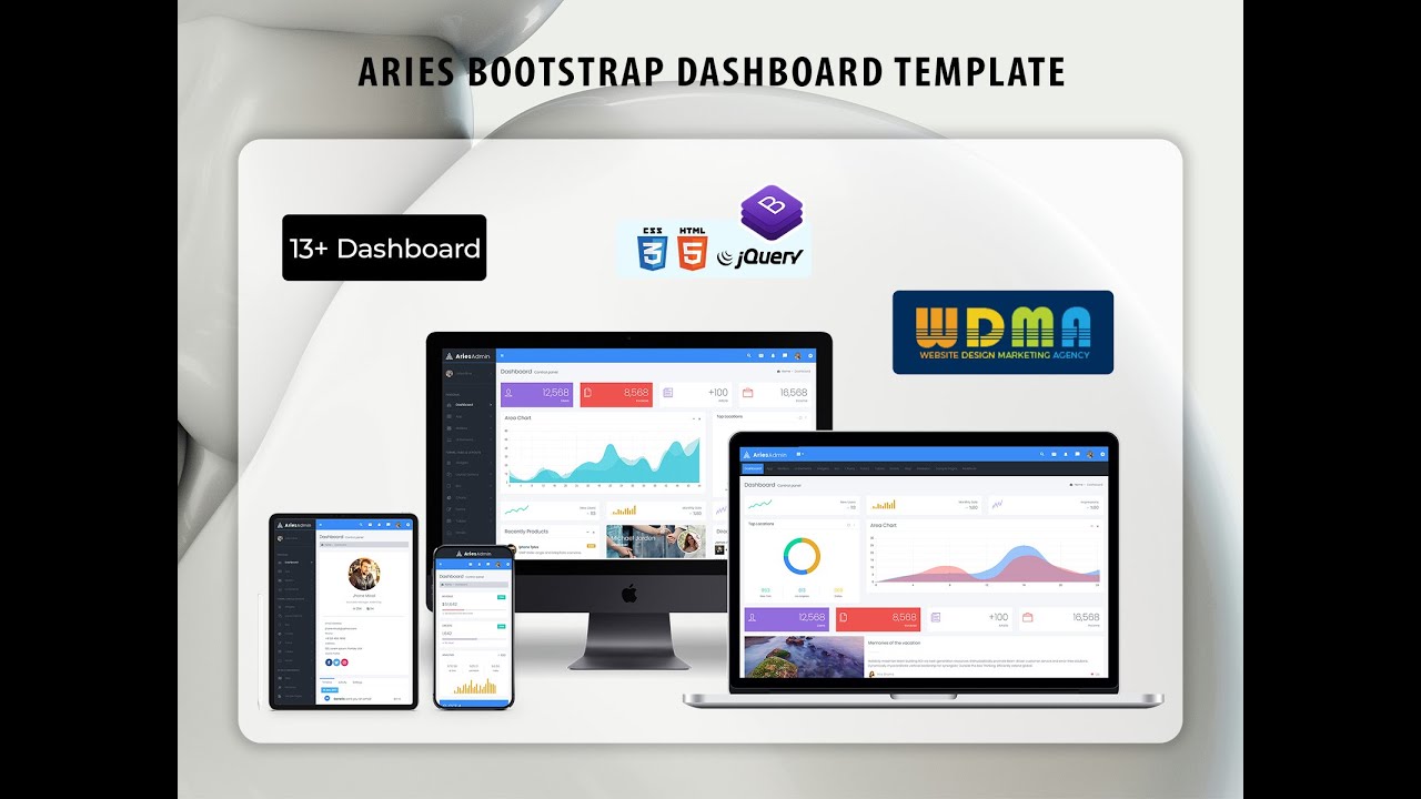 Aries – Bootstrap Admin Template With Dashboard Design - YouTube