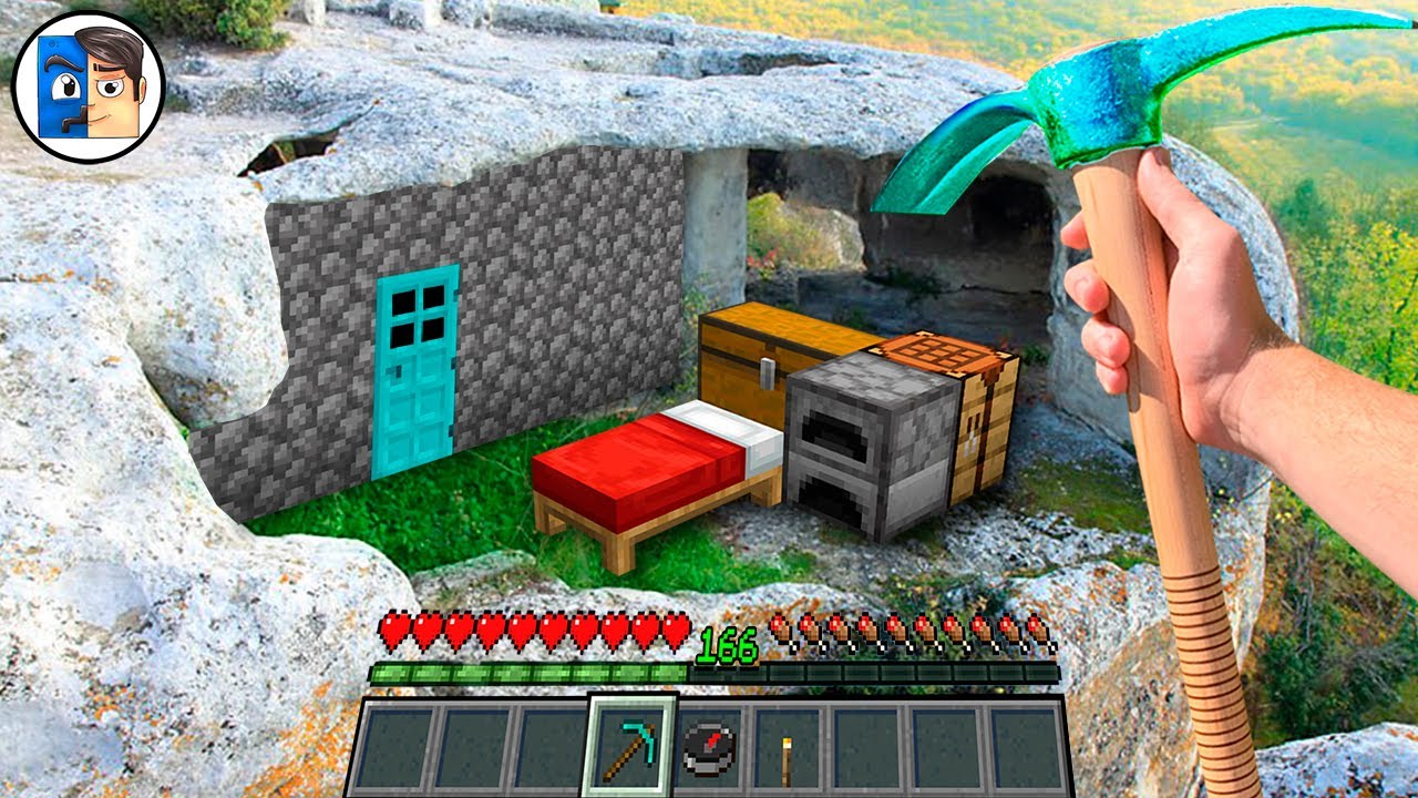 Minecraft in Real Life - MY FIRST HOUSE BASE in Realistic Minecraft ...