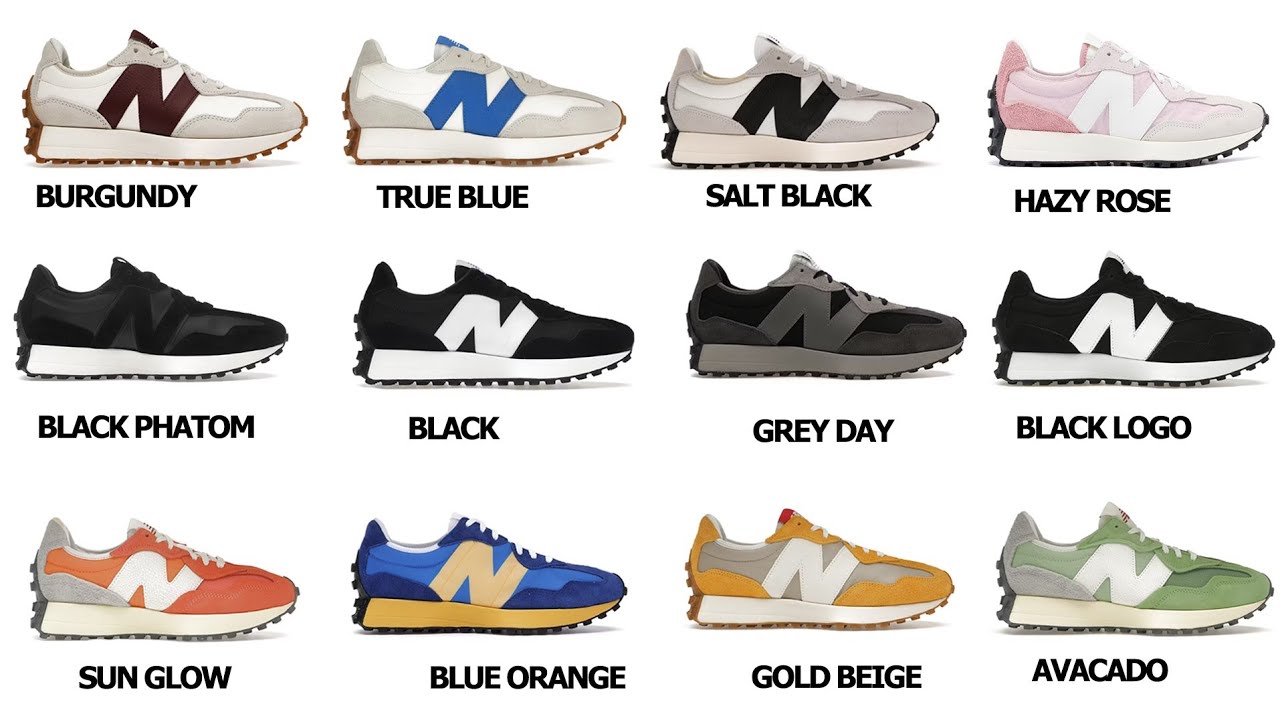 New Balance 327 - Visual Guide Colorway With Names - YouTube