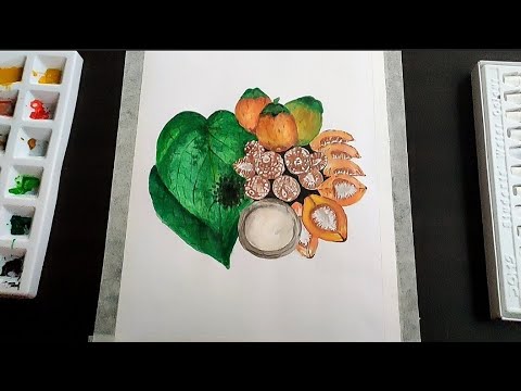 অসমীয়াৰ আপোন তামোল পাণ//Tamul-Pan//Betel Leaf And Areca Nut Painting ...