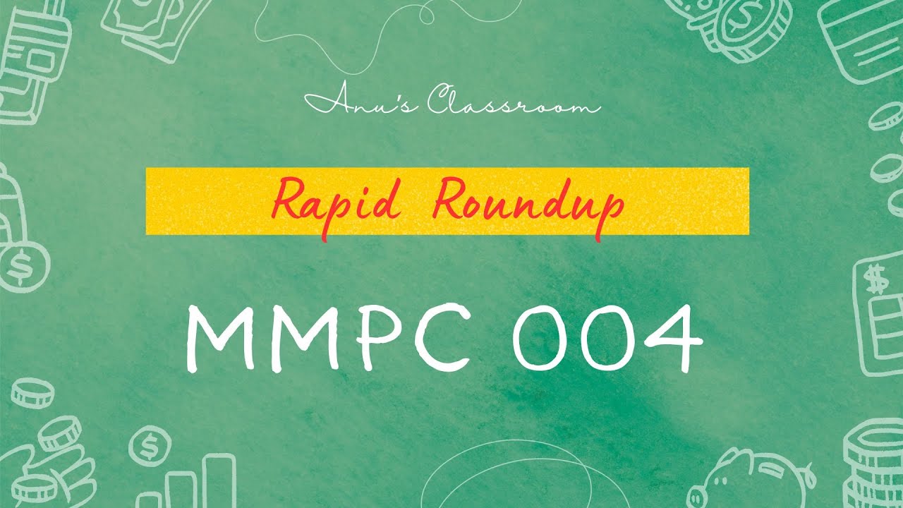 MMPC 004 - Accounting for Managers | Rapid Roundup | All Units - YouTube