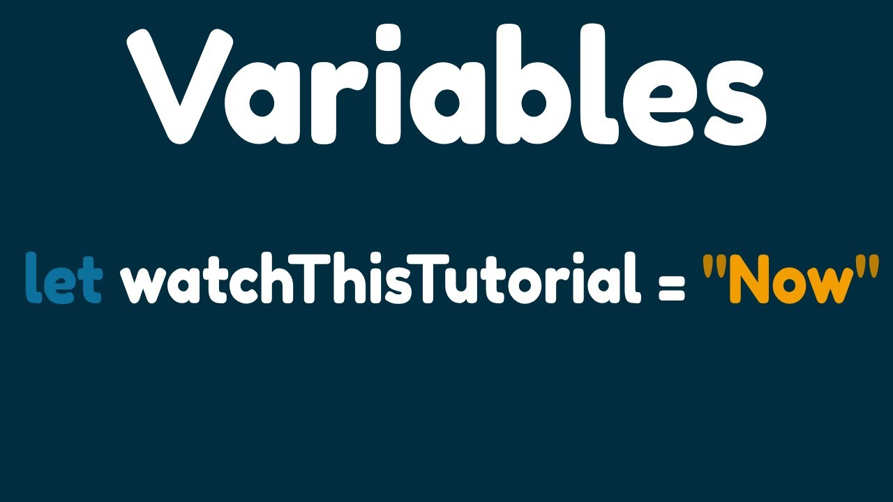 What Are Variables (JS Tutorial) - YouTube