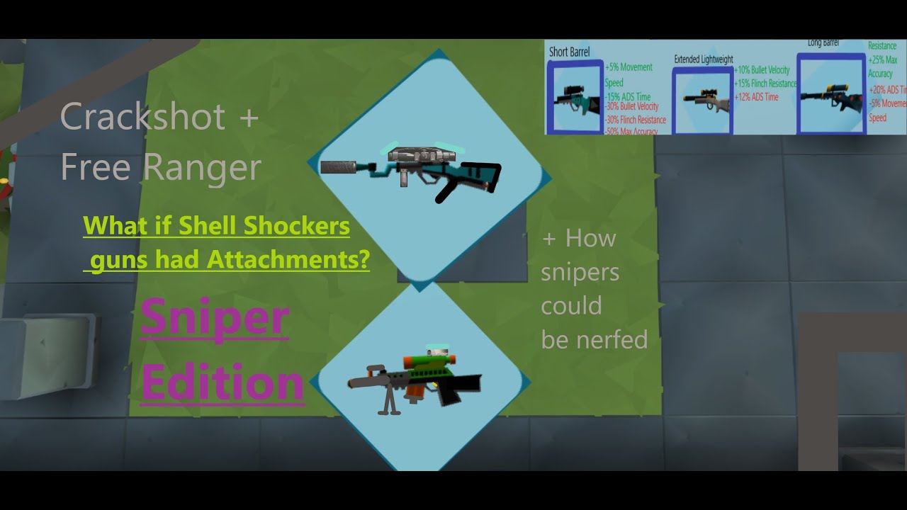 What if Shell Shockers Guns had Attachments ? | Free Ranger and ...