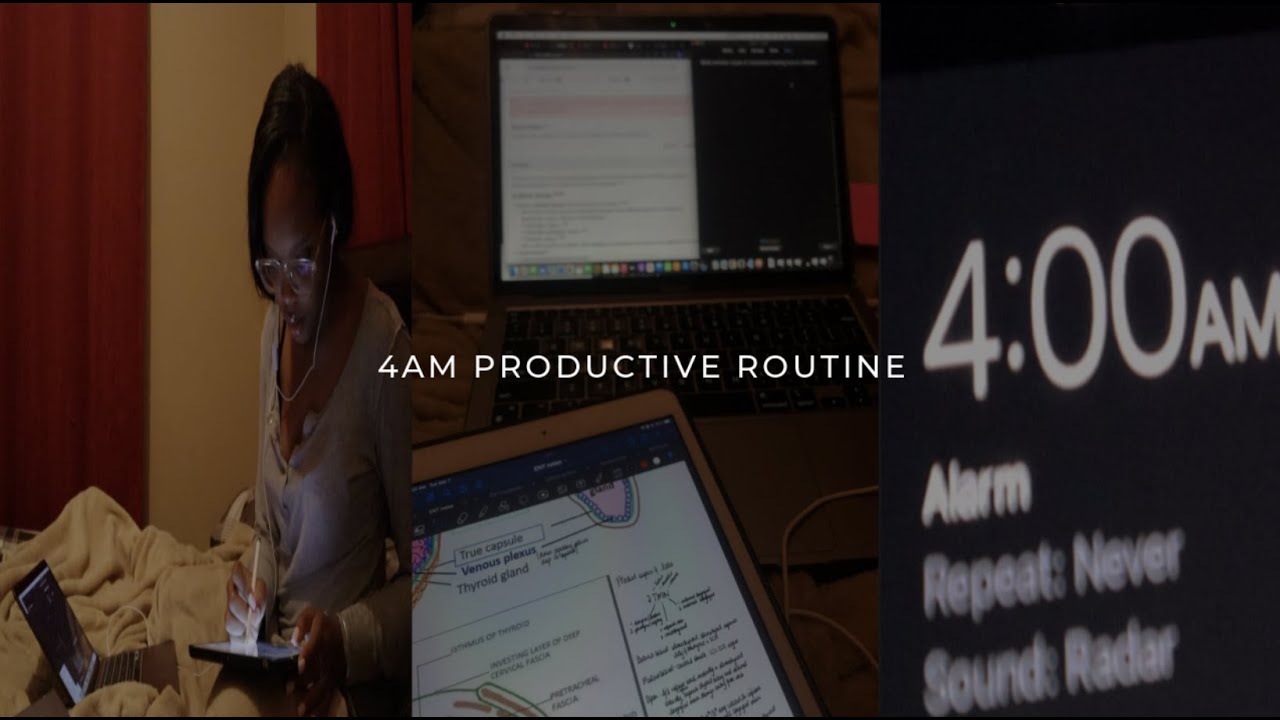 MY PRODUCTIVE 4AM MEDICAL SCHOOL ROUTINE - YouTube