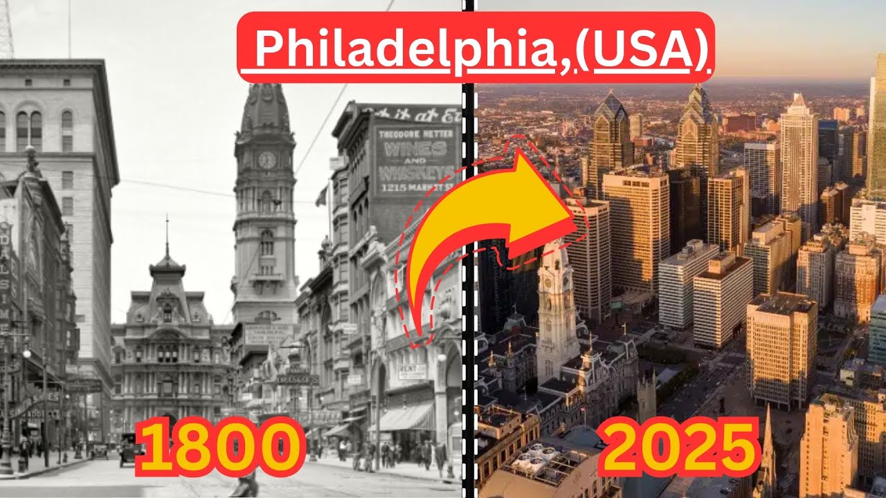 Philadelphia, USA (1800 - 2025) - Then And Now Cities - City Evolution ...