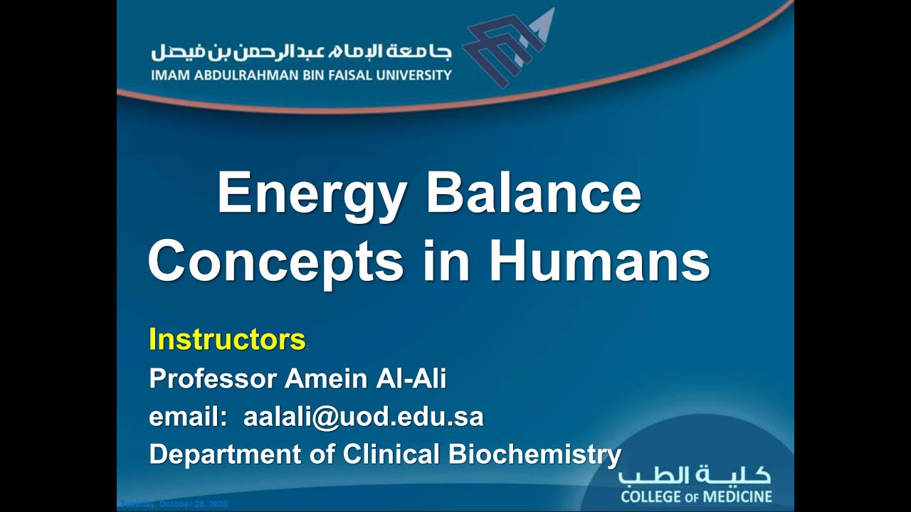 Biochemistry - Energy Balance Concepts - MEDRECALL - YouTube