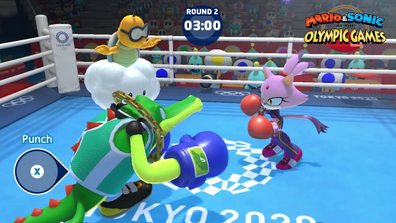 Mario & Sonic At The Olympic Games Tokyo 2020 Boxing Gameplay Vector VS ...
