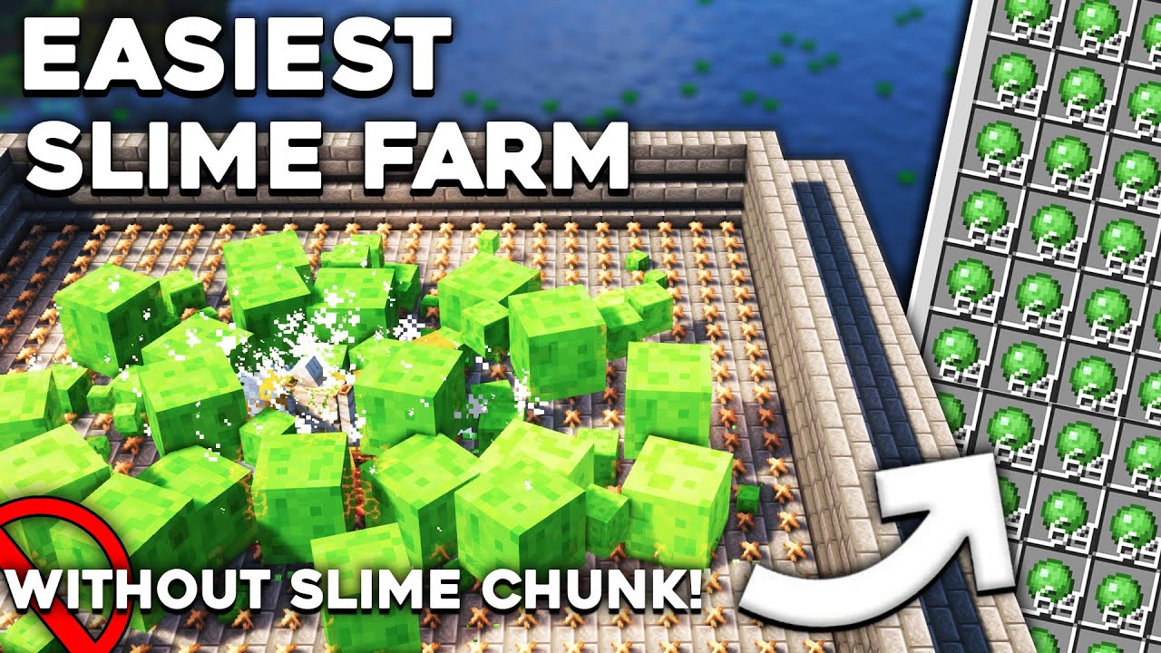 Minecraft EASY Slime Farm +1.19 - Without Slime Chunk ! - YouTube