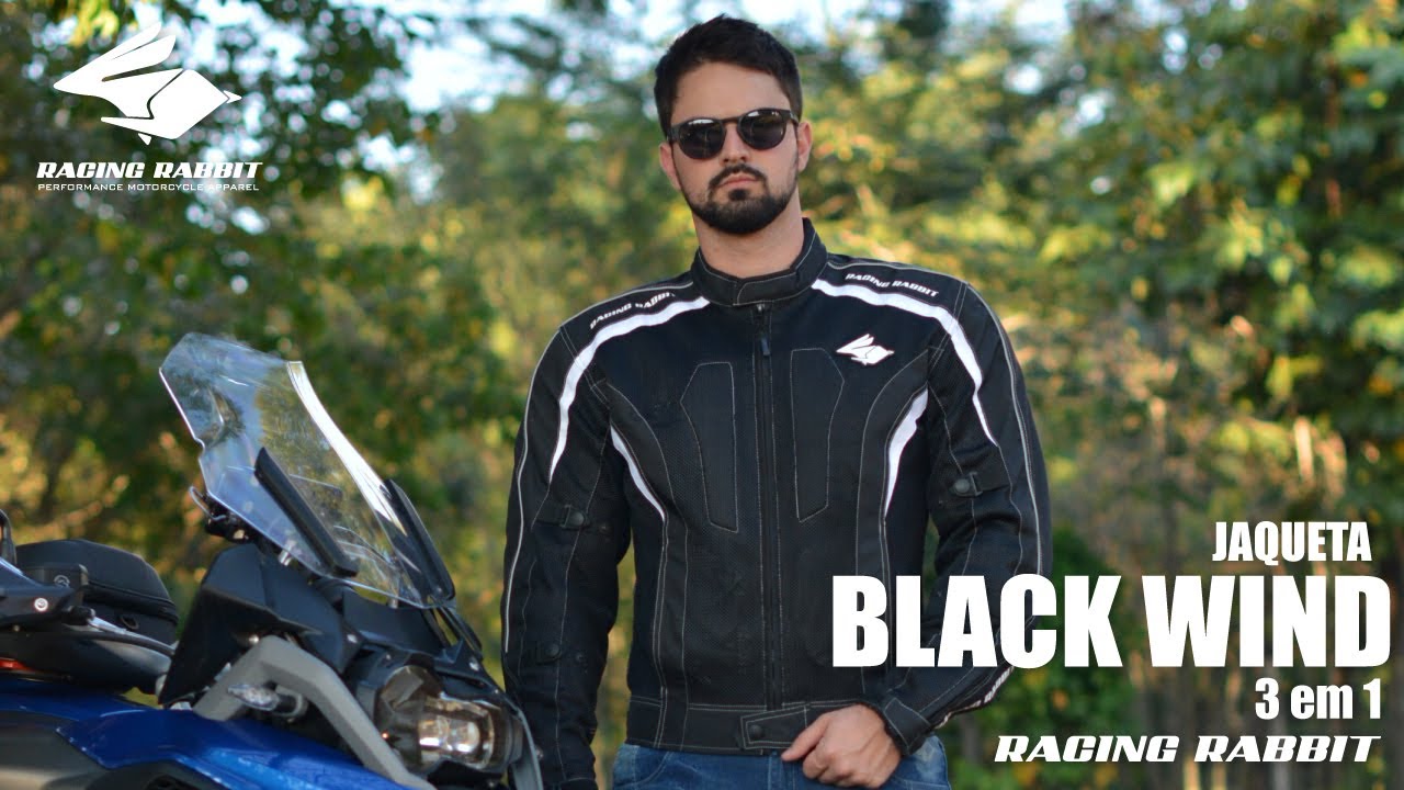 Jaqueta Racing Rabbit - BLACK WIND 3 em 1 - YouTube