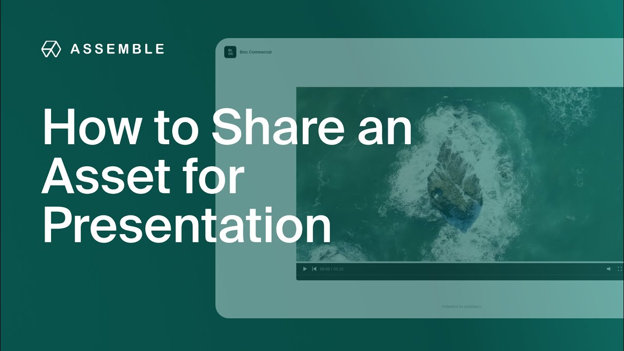 How to Share an Asset for Presentation - YouTube