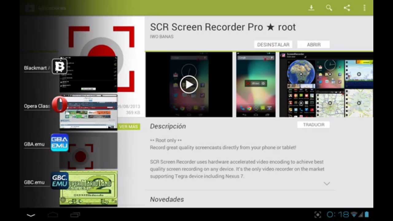SCR Screen Recorder Pro. (ASÍ FUNCIONA HD) - YouTube