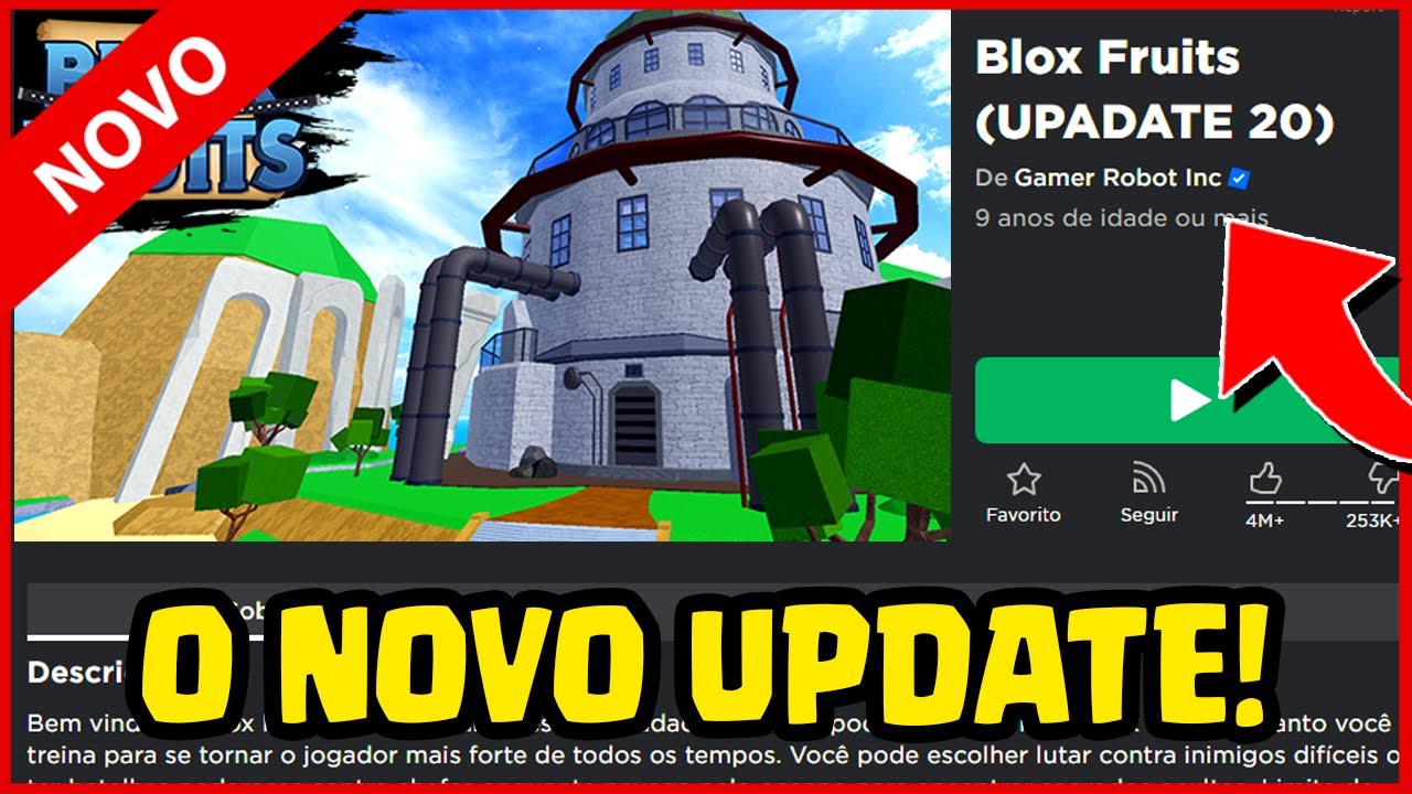 CHEGOU O NOVO BLOX FRUITS! Update 20 - YouTube
