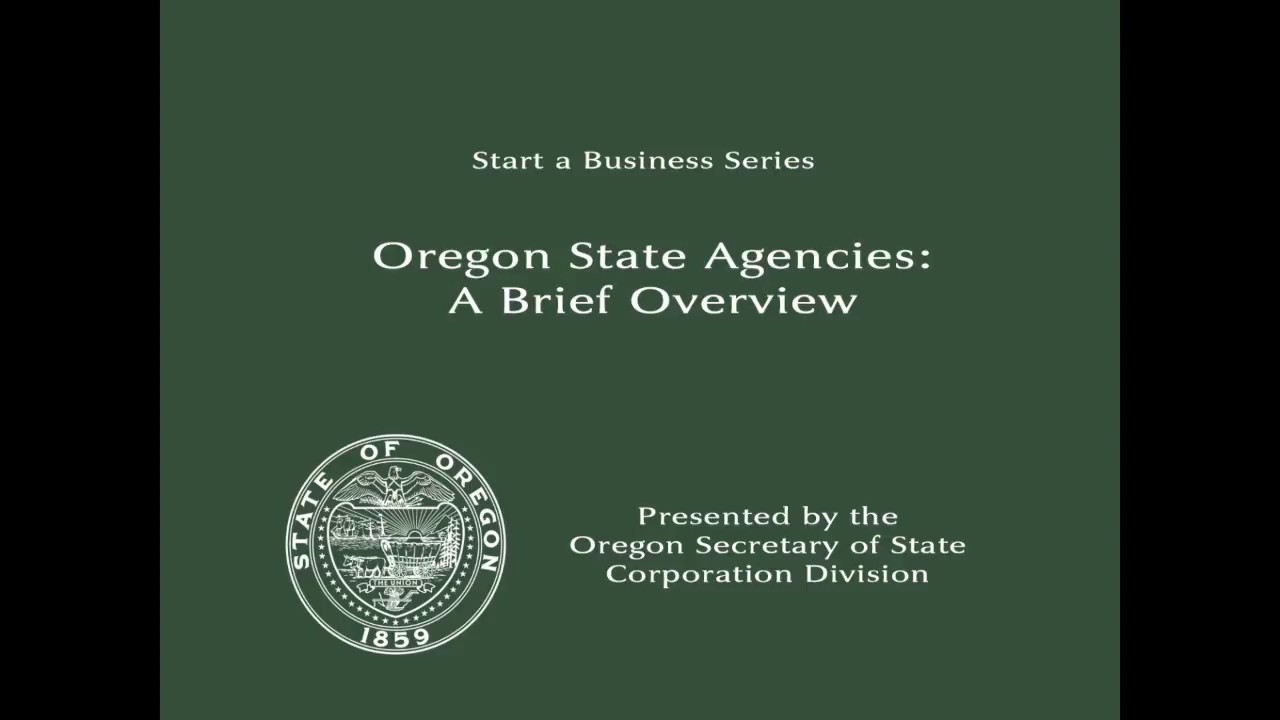 An Overview of Oregon State Agencies - YouTube