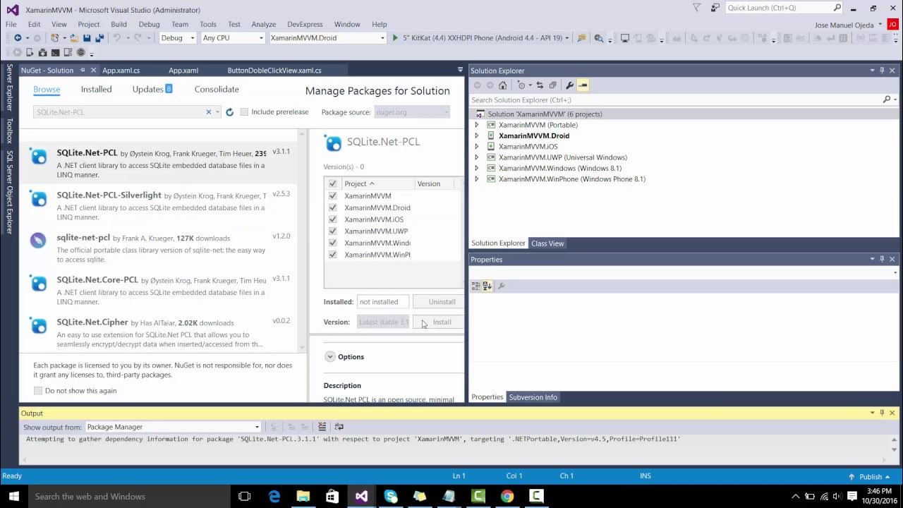 Xamarin SQLite ORM Setup - YouTube