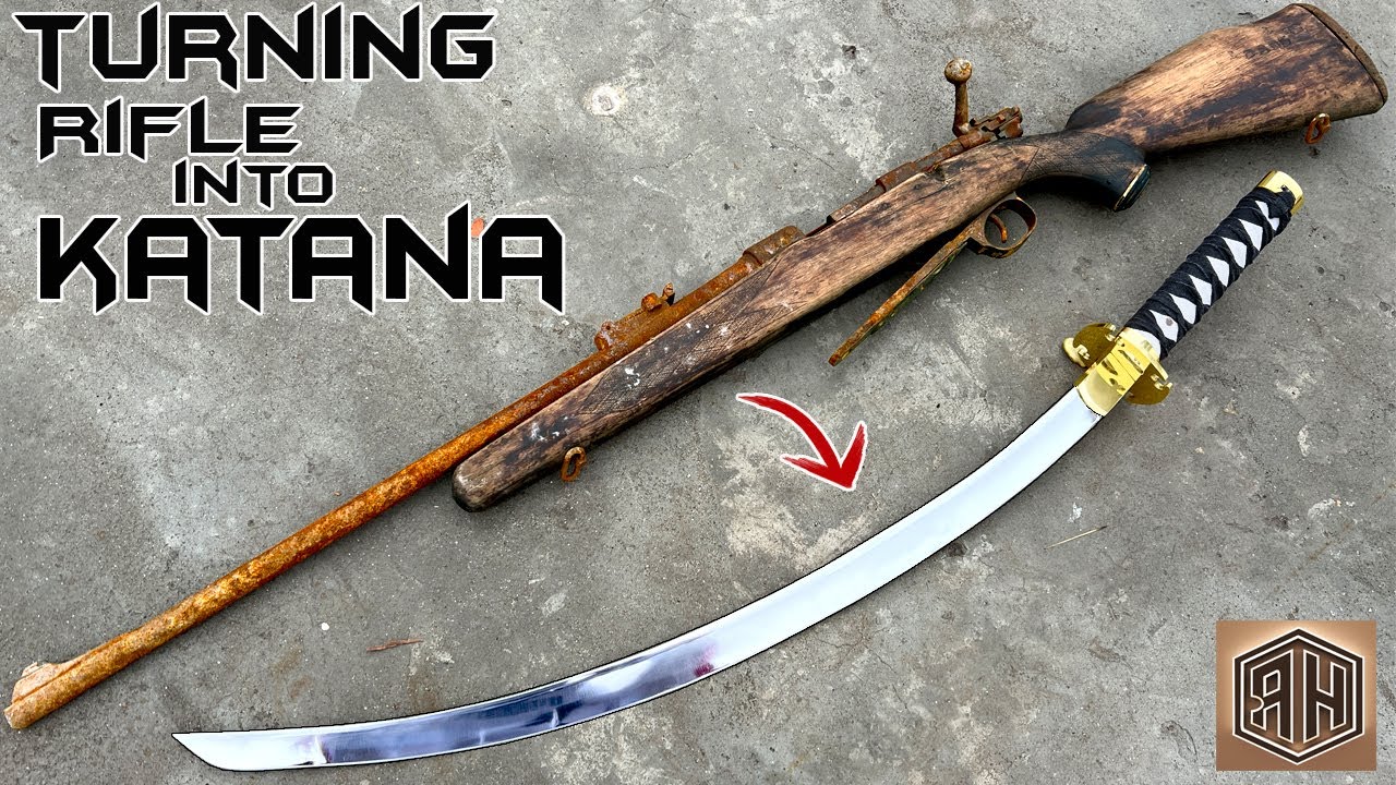 Rusted RIFLE Forged into a Beautiful KATANA - YouTube