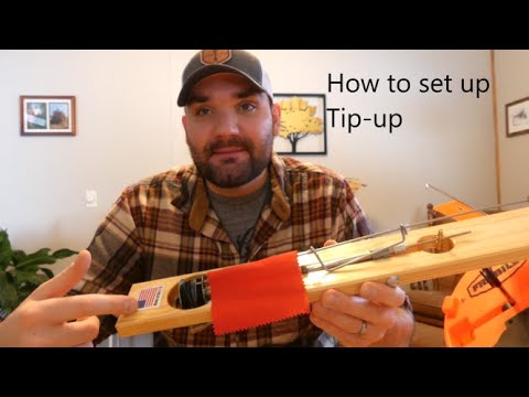 How to set up Tip-up for pike or walleye - YouTube