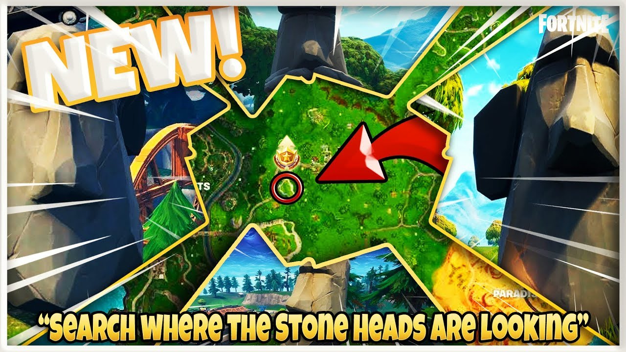 "Search Where the Stone Heads are Looking" FORTNITE MAP LOCATION - YouTube