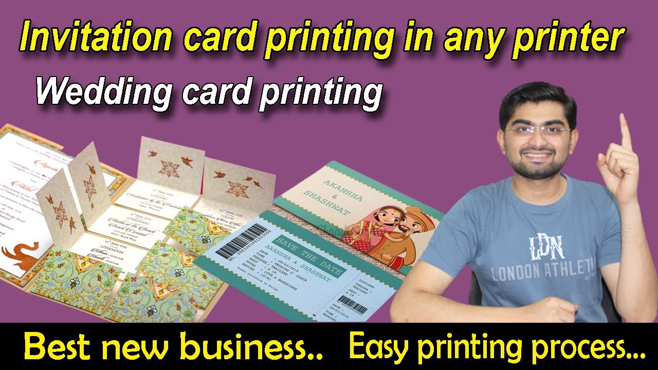 Invitation card printing machine - YouTube