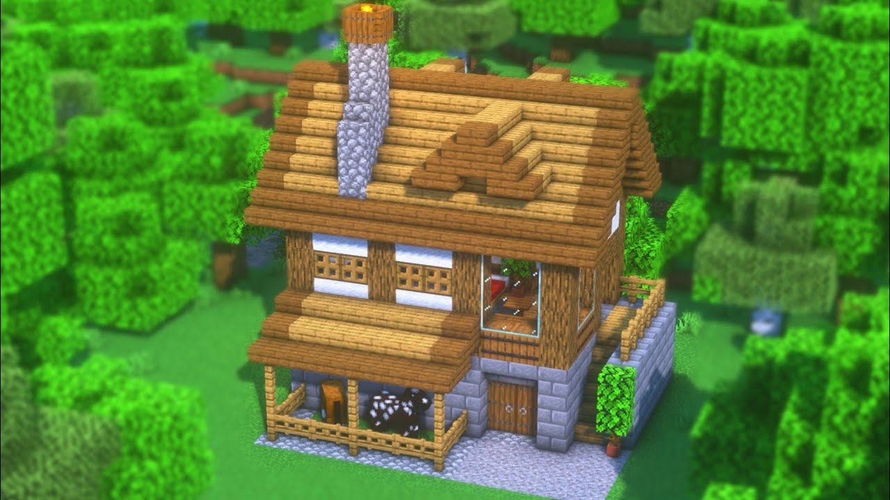 Minecraft Simple Starter House Tutorial | How to Build a Starter House ...