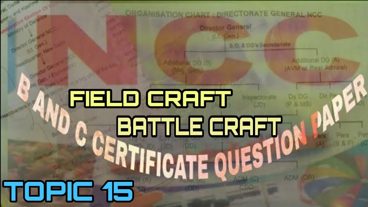 FIELD CRAFT | BATTLE CRAFT | FC/BC | TOPIC 15 | NCC EXAM | B CERT | C ...