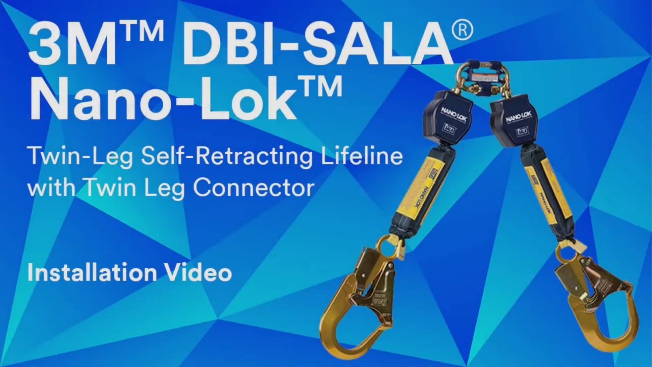 3M DBI SALA Nano Lok Twin Leg SRL With Twin Leg Connector Installation ...