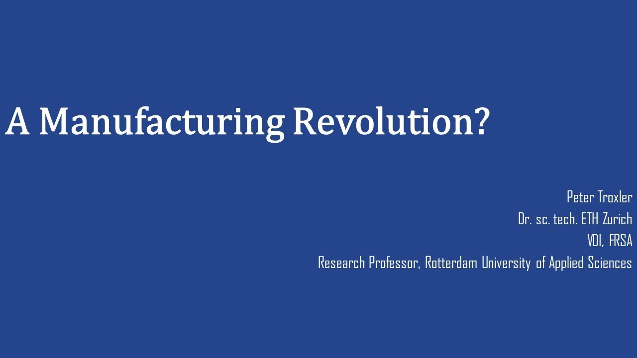 A Manufacturing Revolution - YouTube