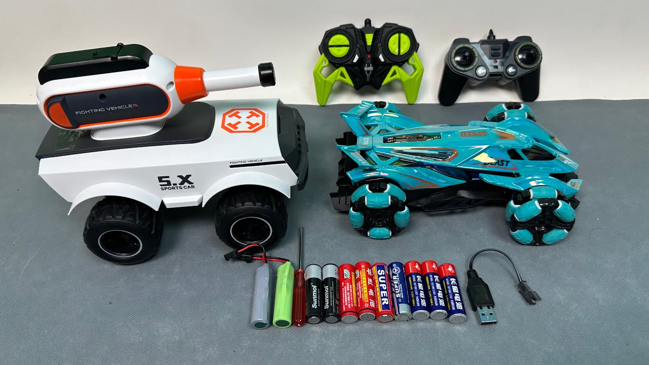 Unboxing RC 5 X SPORT CAR, MONSTER RC CAR,RC 360* STUNT CAR,RC TRUCK ...