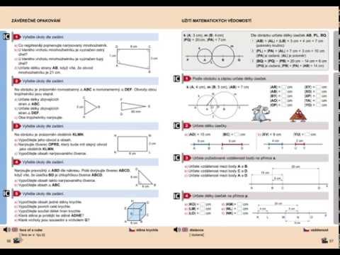 Závěrečné opakování, Geometrie pro 5.roč., str. 56, cv. 5 - YouTube