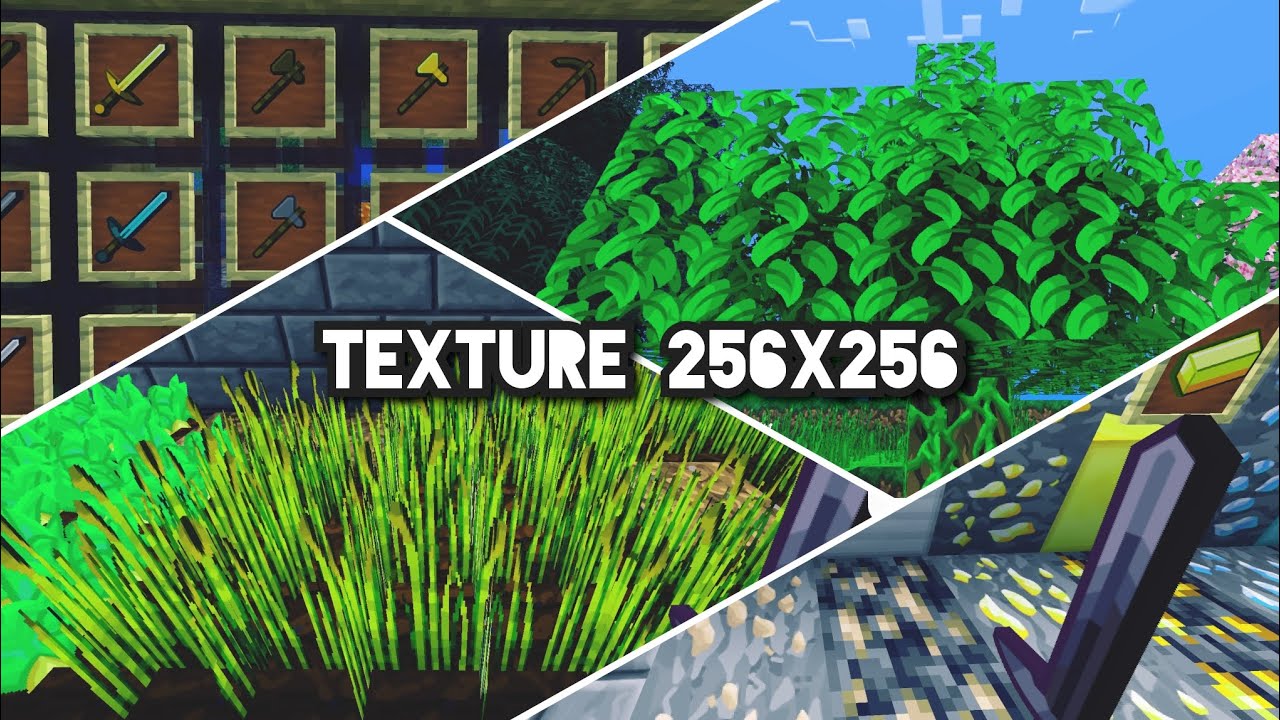 Texture Pack 256x256 For Minecraft Bedrock || MCPE 1.21 - YouTube