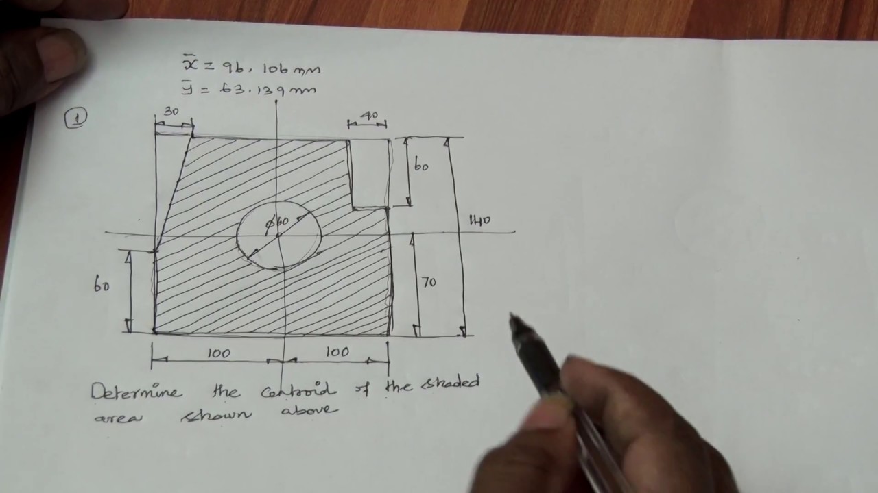 Engineering Mechanics made easy by Prof Dr R Edison: Centroid Problem 1 ...