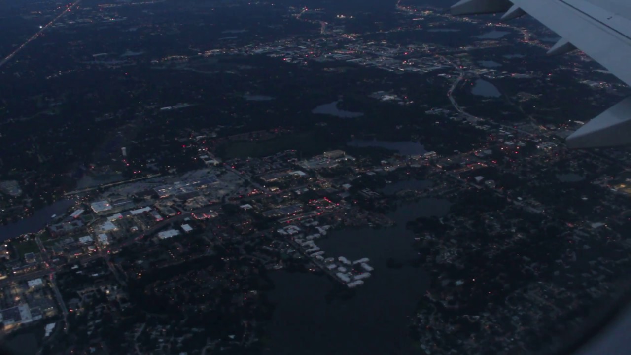 Flying over Florida at night - YouTube