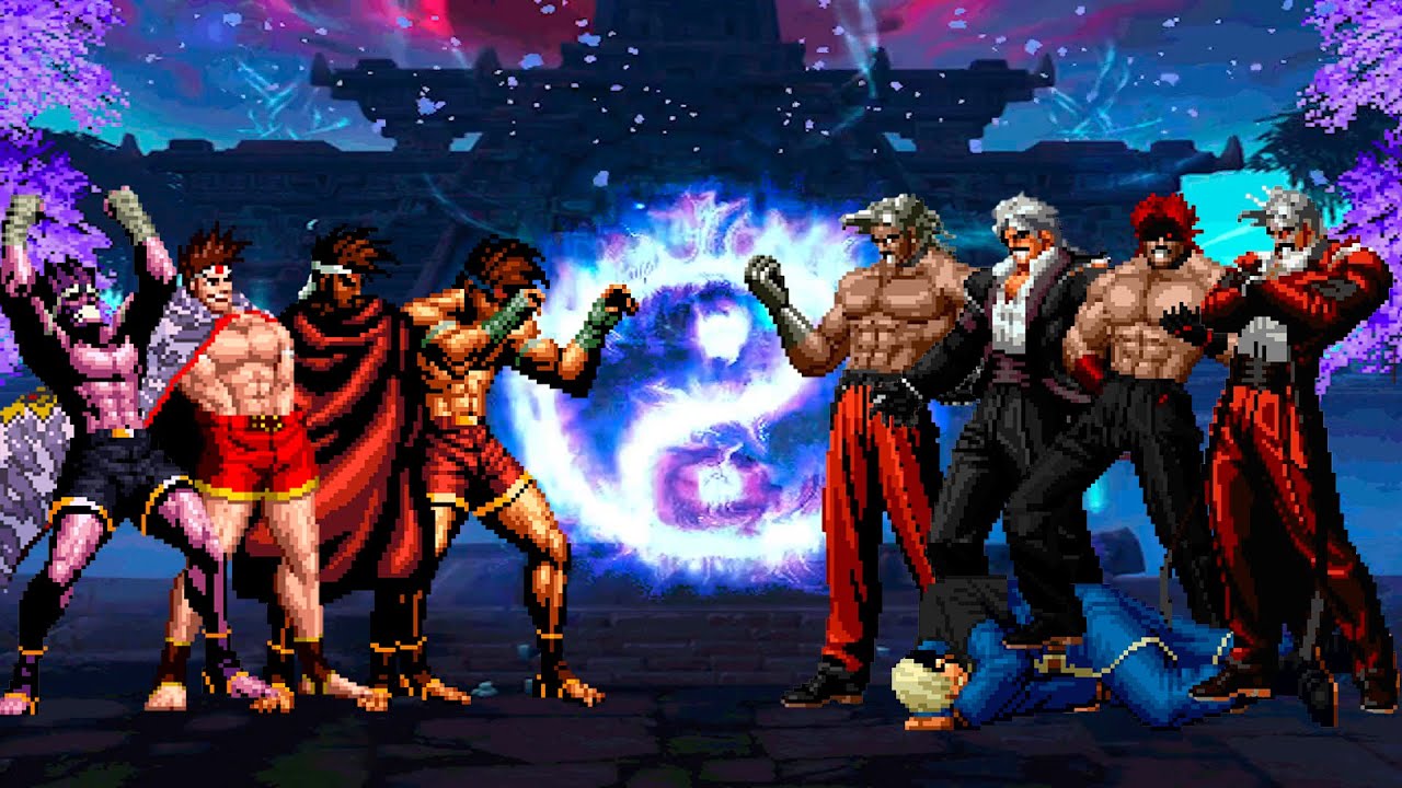 [KOF Mugen] Joe Higashi Team vs Rugal Bernstein Team - YouTube