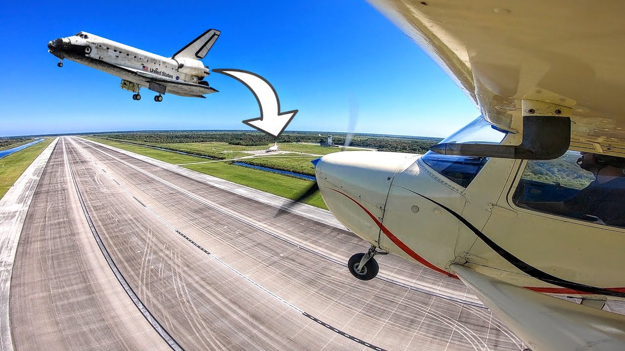 SPACE SHUTTLE Approach in a Cessna 150 - NASA Runway - YouTube