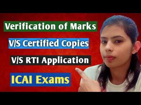 ICAI Verification of marks vs Certified Copies vs RTI Application ...