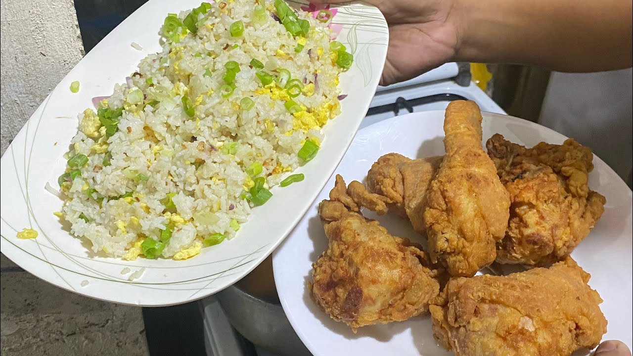 Cooking Vlog #3|How to Cook Fried Chicken and Egg Fried Rice - YouTube