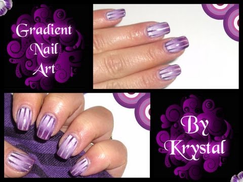 Gradient Nail Art Tutorial | By Krystal .wmv - YouTube