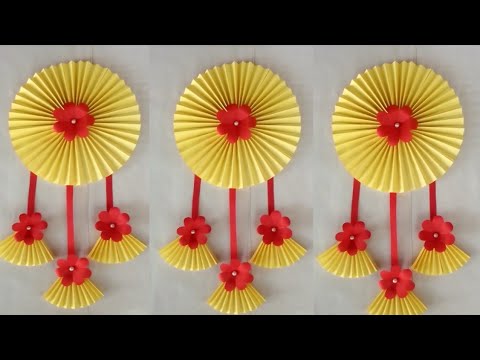 Wallmate | Paper flower wall hanging | Wall hanging craft ideas ...