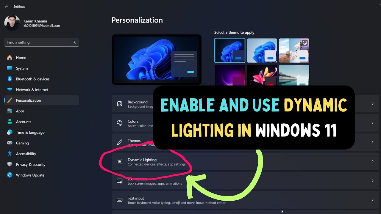 How To Enable And Use Dynamic Lighting In Windows 11 YouTube How To Enable And Use Dynamic Lighting In Windows 11 YouTube