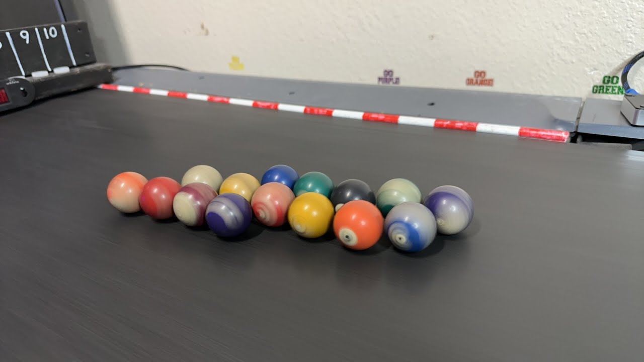 Treadmill pool ball racing November 1st - YouTube