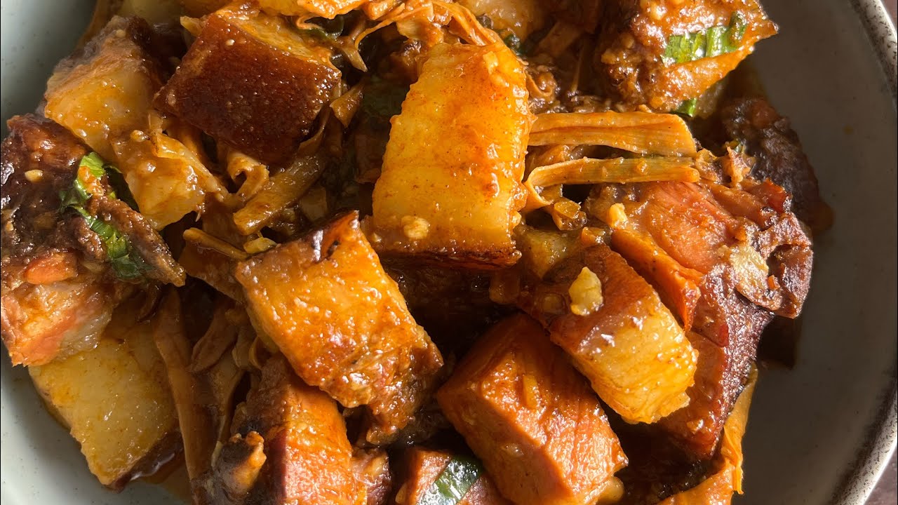 Smoked Pork With Bamboo shoot | Tangkhul Naga Style - YouTube