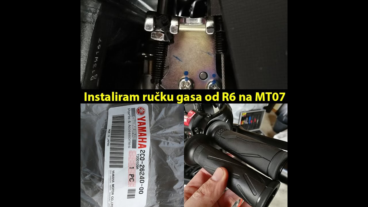 Yamaha MT07 2021 R6 throttle tube mod - YouTube