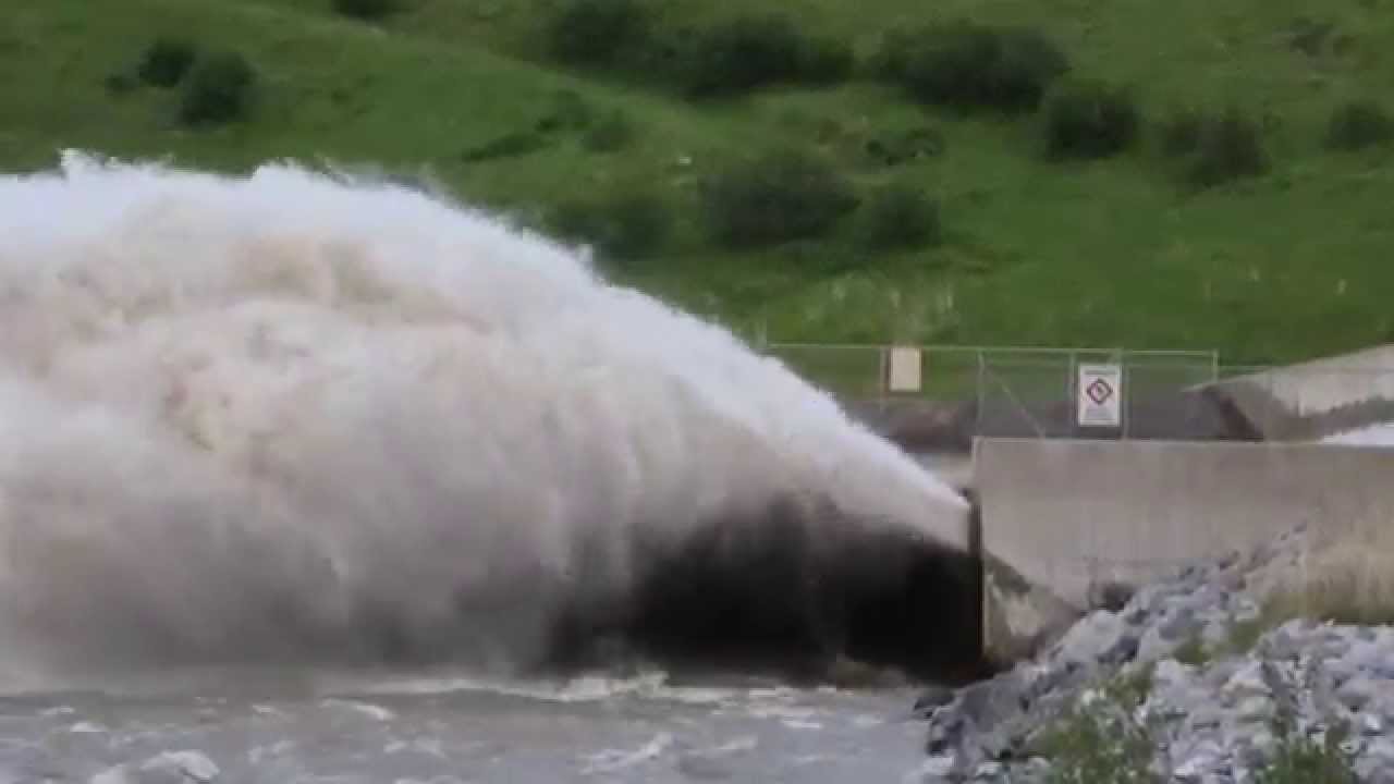 Waterton Dam Spillway and Flooding - YouTube