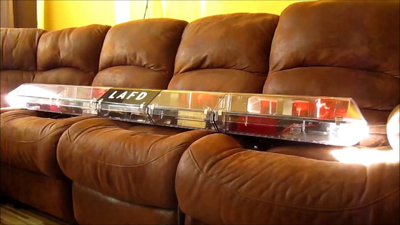 Code 3 LAFD MX7000 72" all light lightbar HD video RIP Welsz T - YouTube