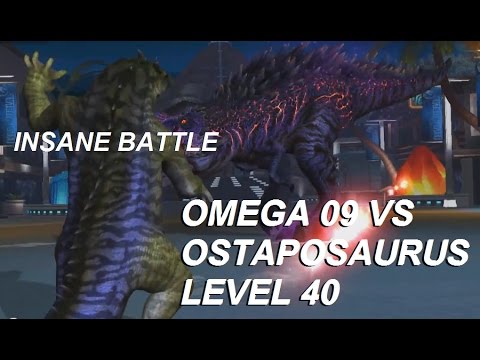 OMEGA 09 vs OSTAPOSAURUS Level 40 || Insane Highscore || JURASSIC WORLD ...