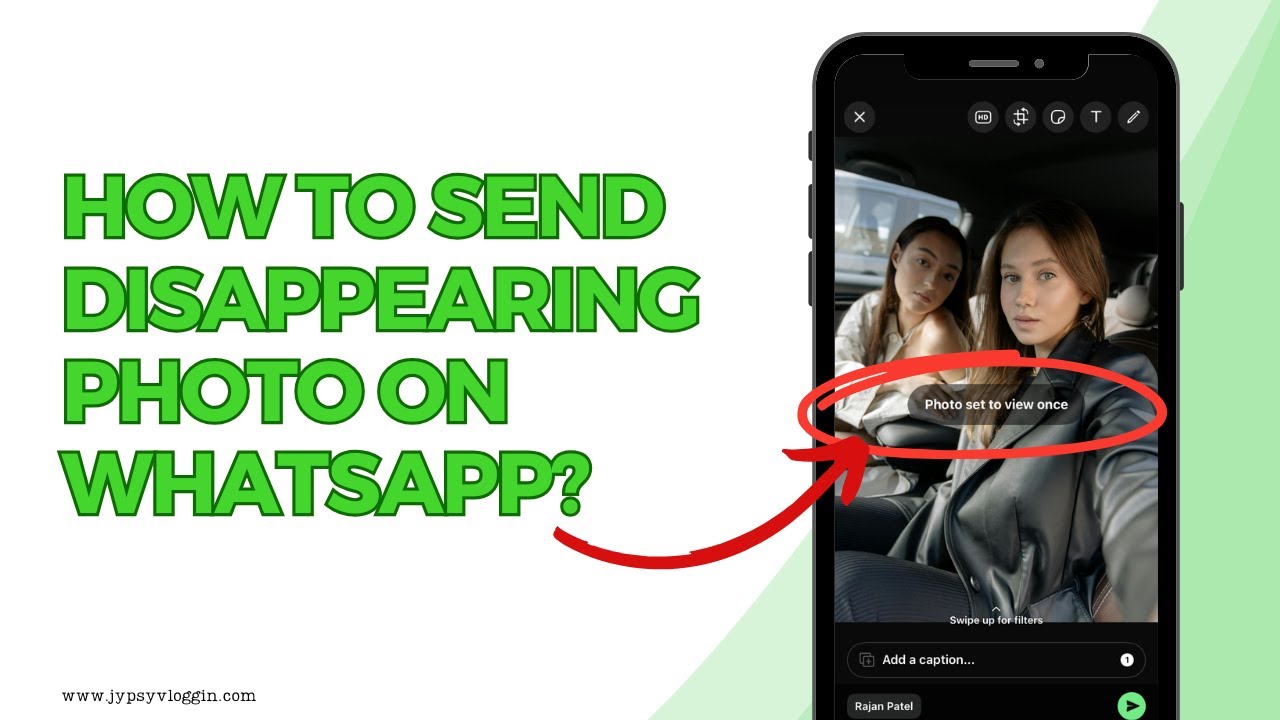 How to send disappearing photo on WhatsApp? - YouTube