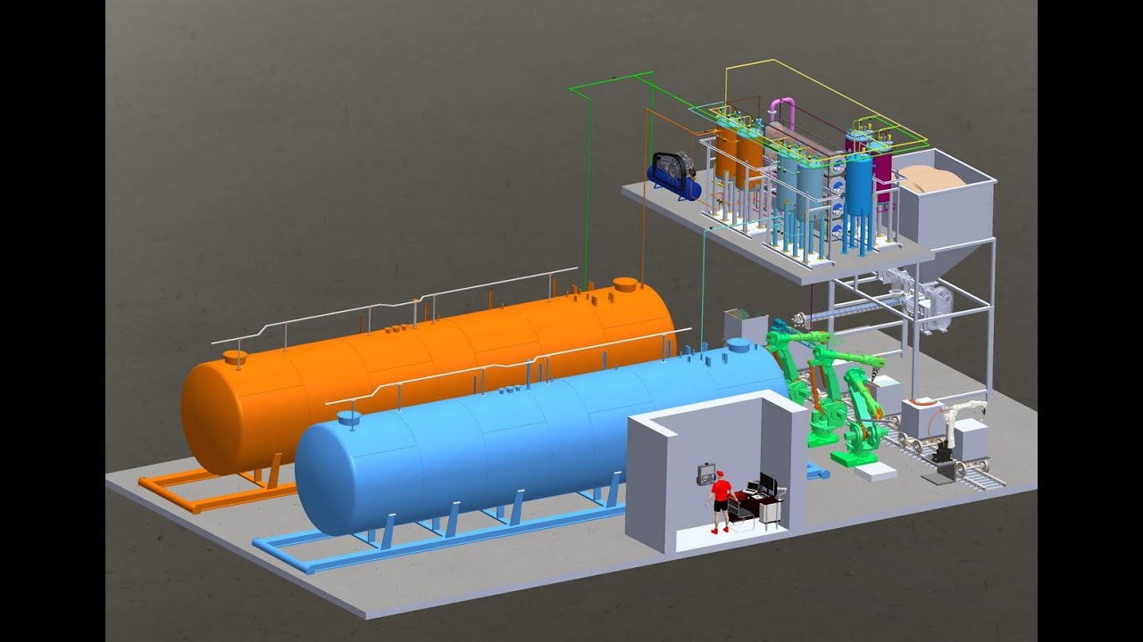 Plant for concentration and conditioning of liquid radioactive waste - YouTube