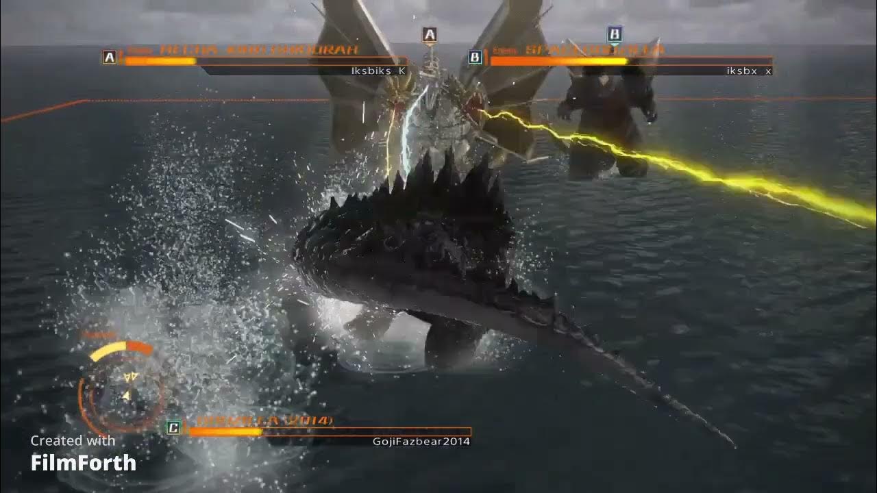GODZILLA ps4 online battle: Godzilla 2014 vs SpaceGodzilla and Mecha King Ghidorah - YouTube