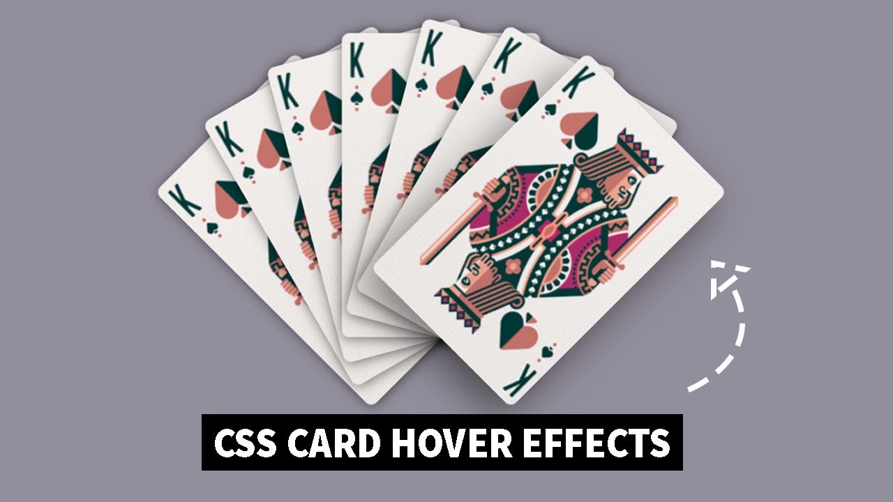 Pure Css king of Spades Card Hover effects | Css Animated Cards Design ...