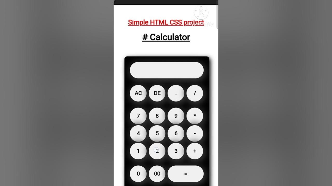 I Made a Calculator with HTML & CSS - YouTube