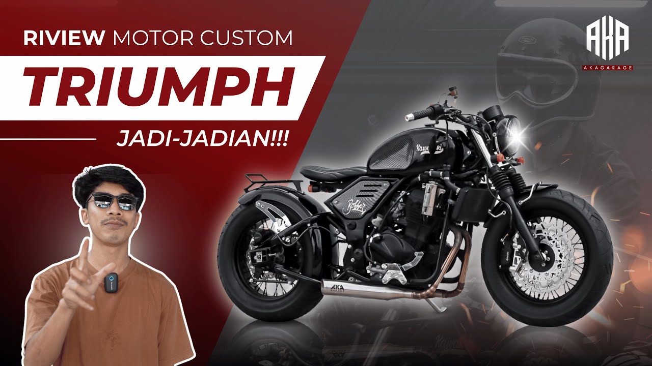 Dari basic KAWASAKI NINJA 250 ?!! jadi ala BOBBER TRIUMPH BONNEVILLE ...